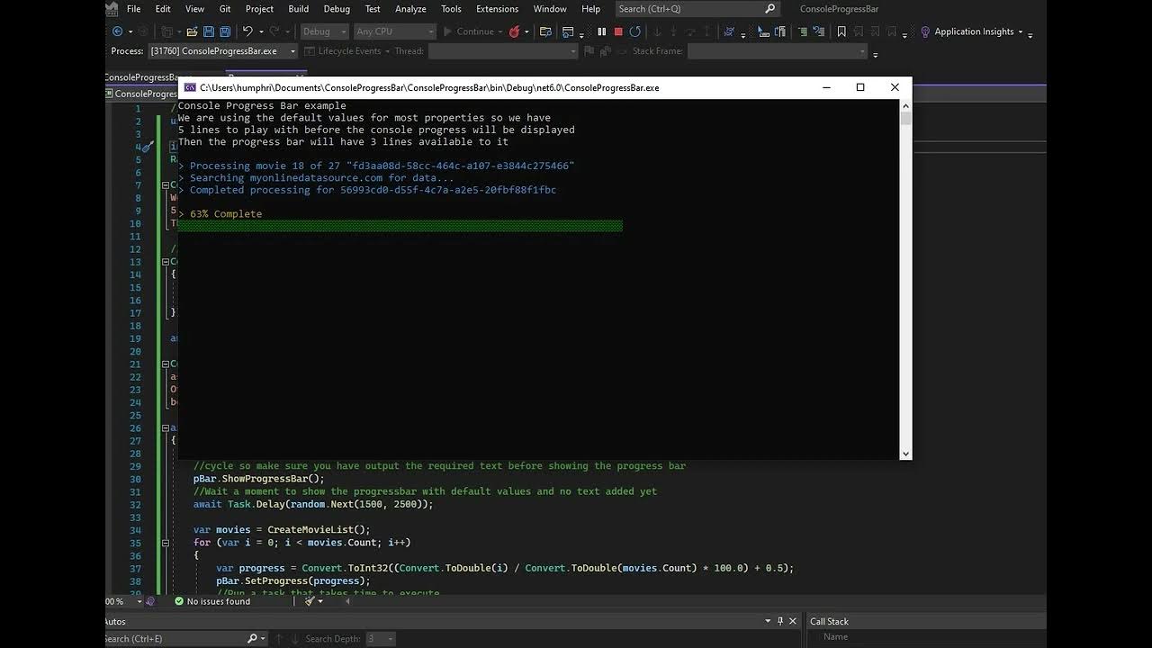 Console Progress Bar - YouTube