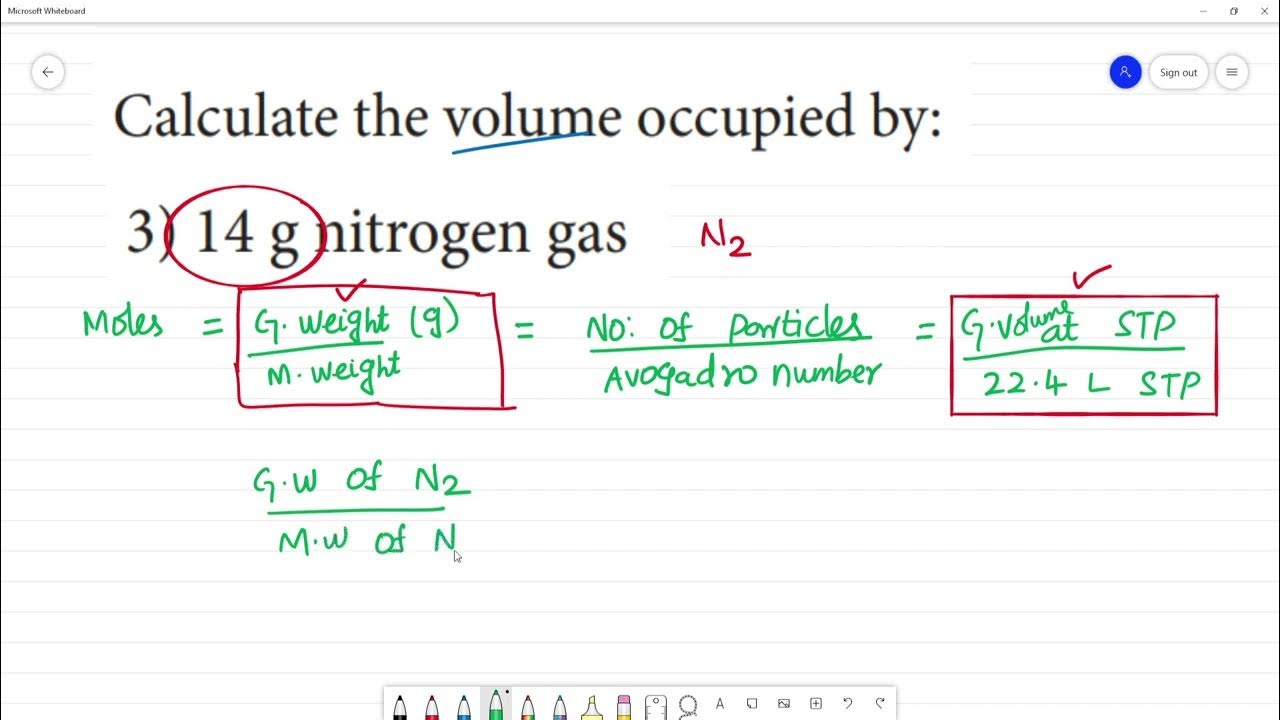 Class 10 TN Science 7. Atoms and Molecules Calculate the volume occupied by 14 g nitrogen gas ...