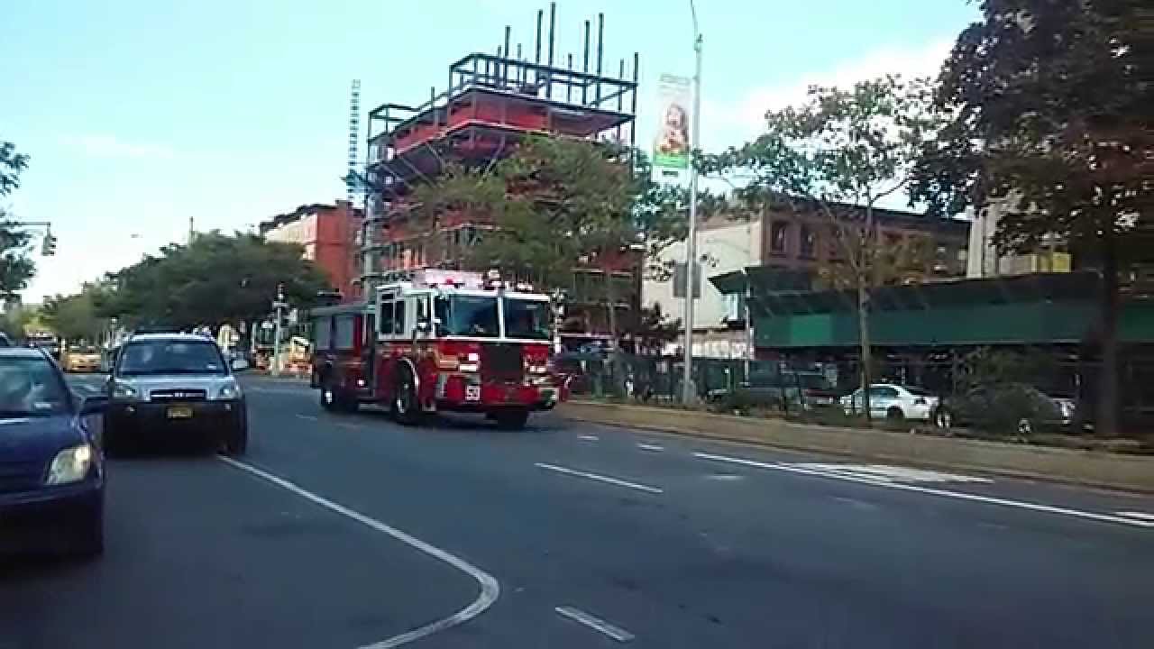FDNY Engine 59 And Ladder 30 Responding With Serious Air horn To A ...