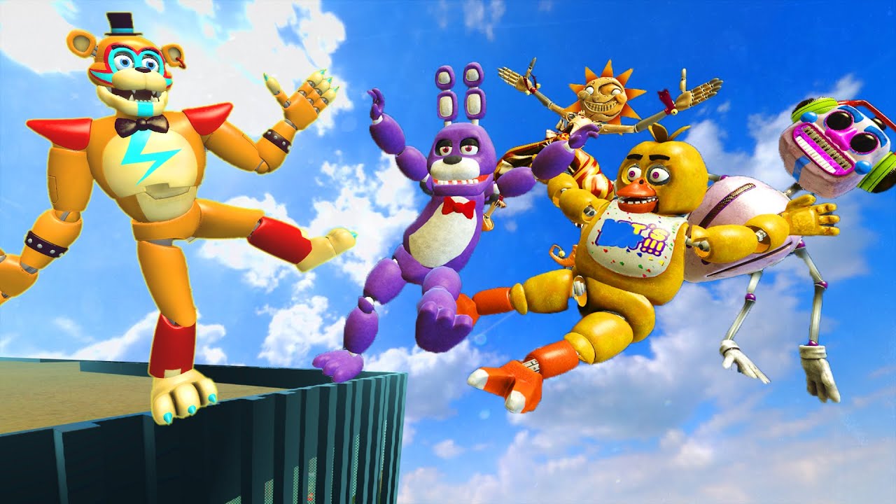 fnaf sb epic ragdolls and fun moments freddy glamrock and animatronics ...