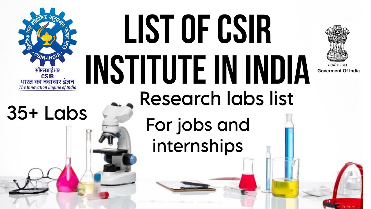 List of CSIR Labs across India for internship & job | Biotechnology ...