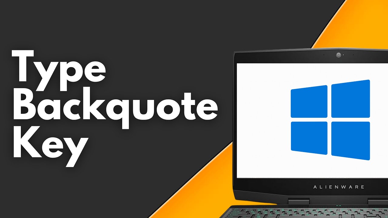 How to Type Backquote Key on Laptop - YouTube