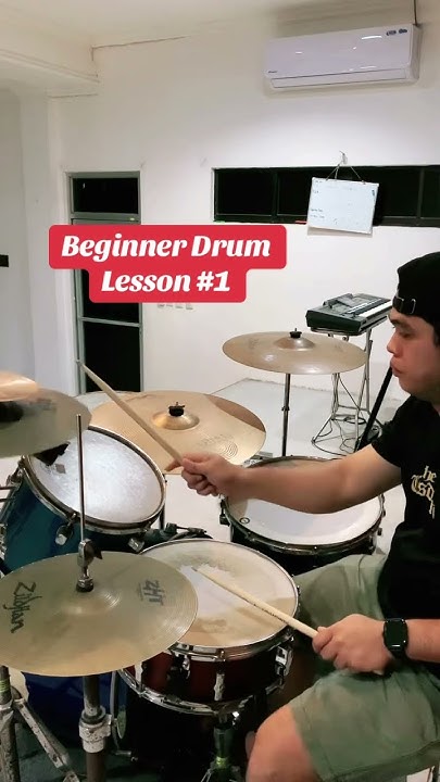 Beginner Drum Lesson No.1 #drums #howtoplaydrums #drumlessons #shorts # ...