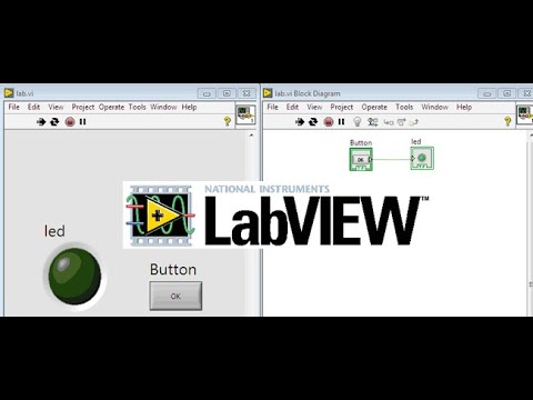 Using Button and LED in LabVIEW ( Basic 1 ) - YouTube