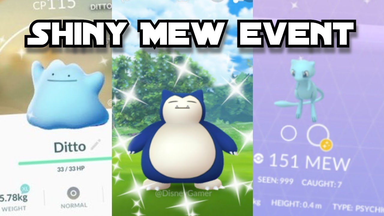 SHINY MEW EVENT IN POKEMON GO! Shiny Snorlax, Shiny Ditto & MORE! - YouTube