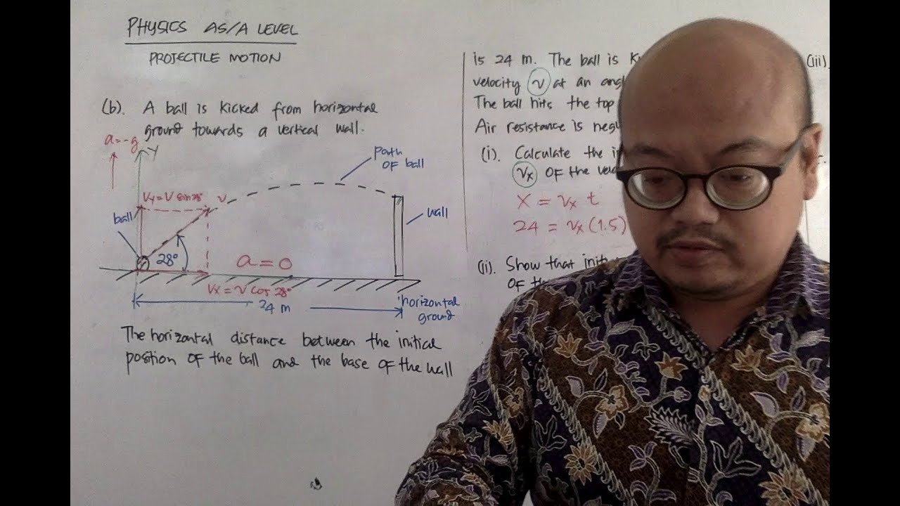 PROJECTILE MOTION AS/S LEVEL QUESTION FROM PAST PAPER 2019. - YouTube