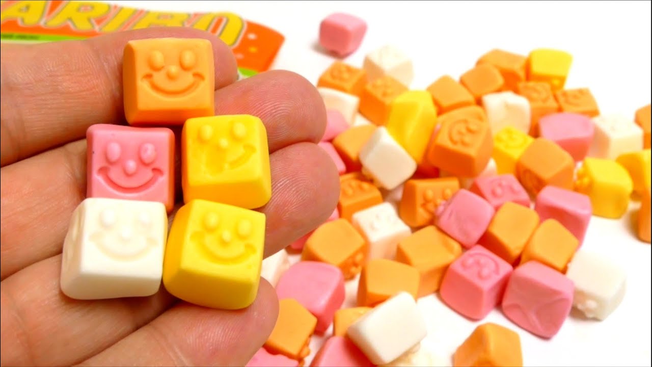 HARIBO Funny Cubes Fruit Gum Candies - YouTube