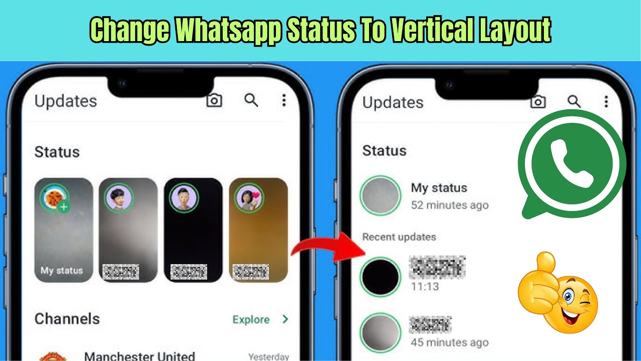 How To Change Whatsapp Status Back To Vertical Layout (Step By Step ...