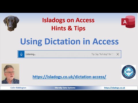 Using Dictation in Access - YouTube