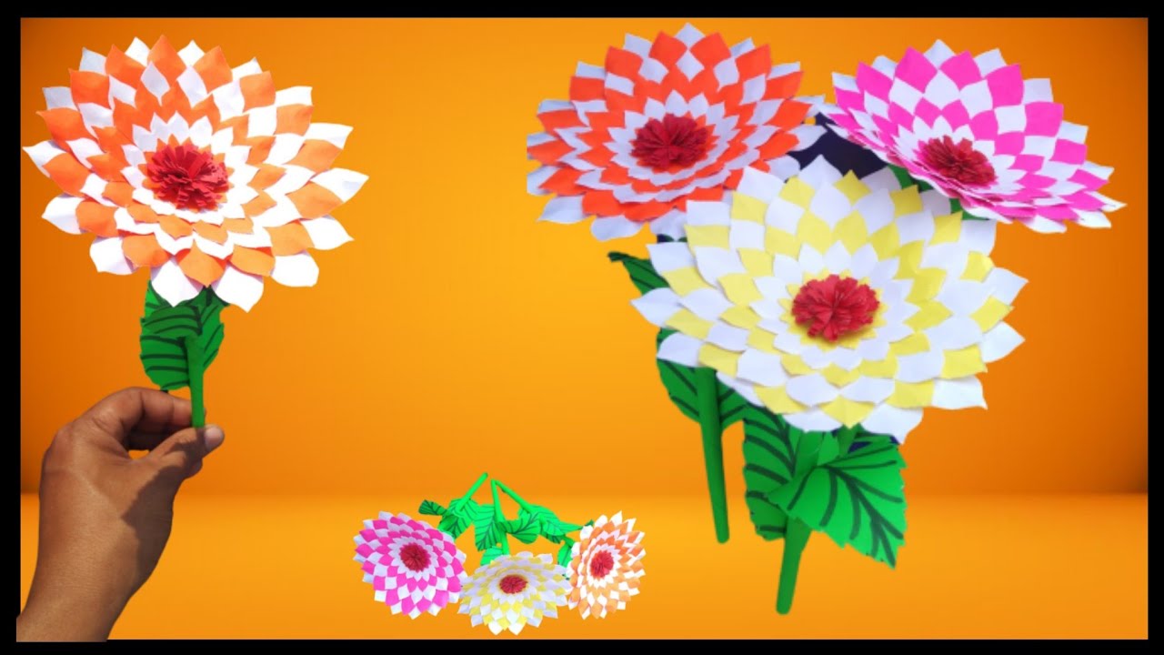 "Amazing 3D Paper Flower Craft। Simple & Beautiful"@MAYAARTANDCRAFTT ...