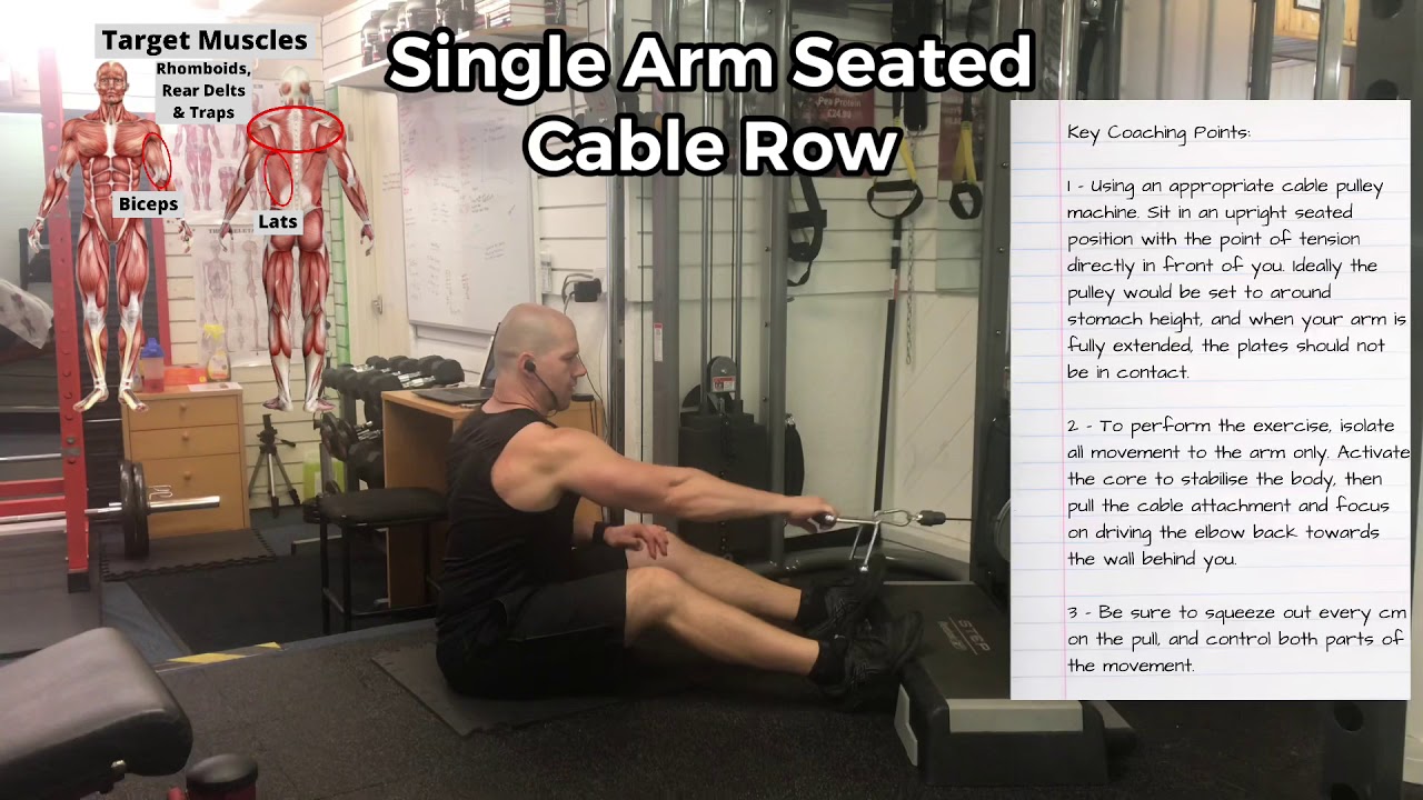 Single Arm Seated Cable Row - YouTube