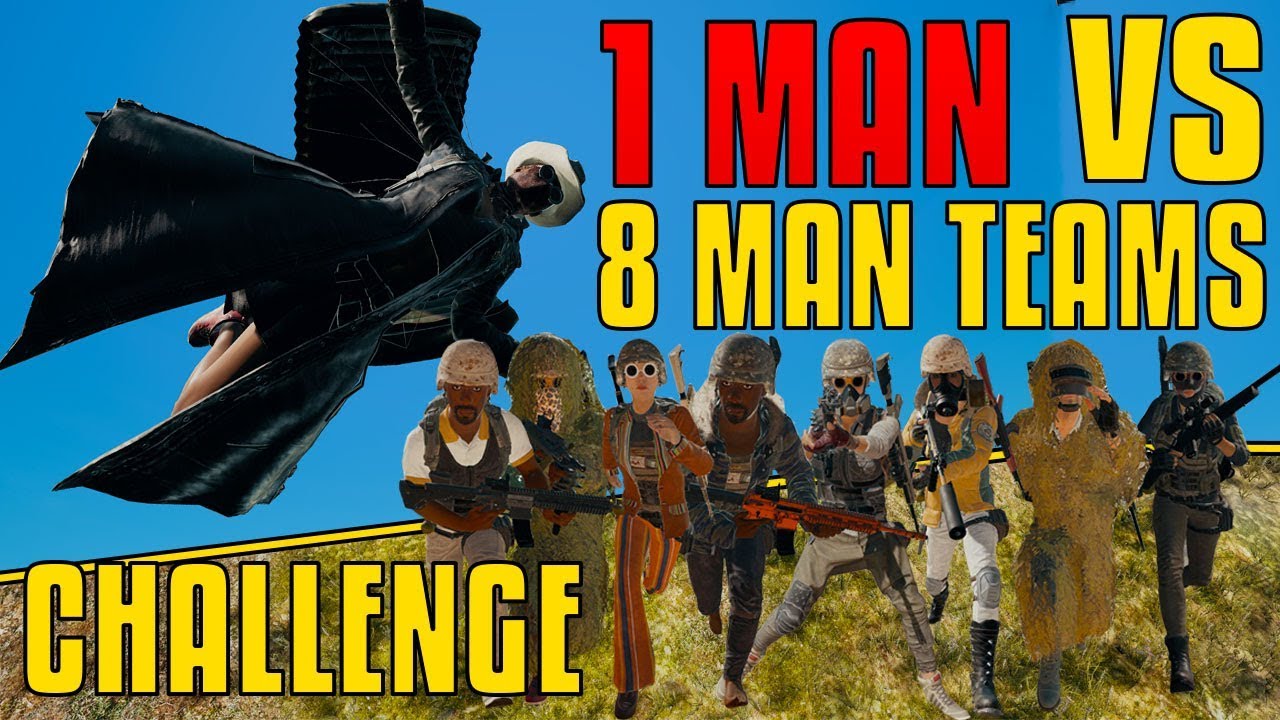 1 VS 8 Man Teams - Challenge | PUBG - YouTube