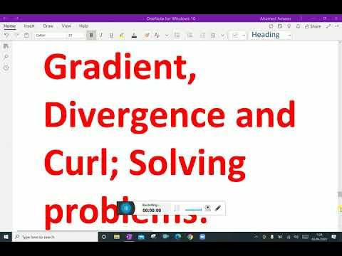 Vector Calculus: - ( Gradient, Divergence and Curl; Solving problems ) - 15. - YouTube