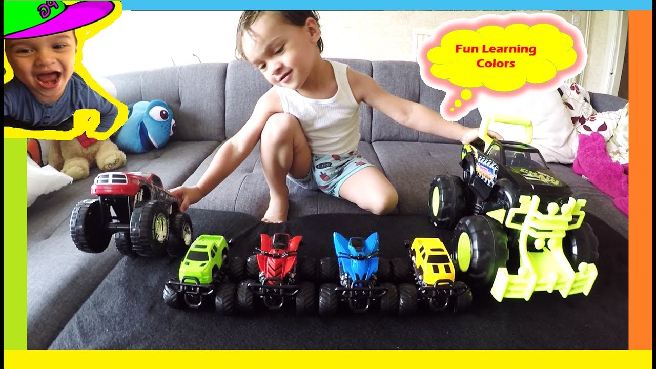LEARN COLORS WITH MONSTER TRUCK for kids, Truck & Learn colors for Kids ...