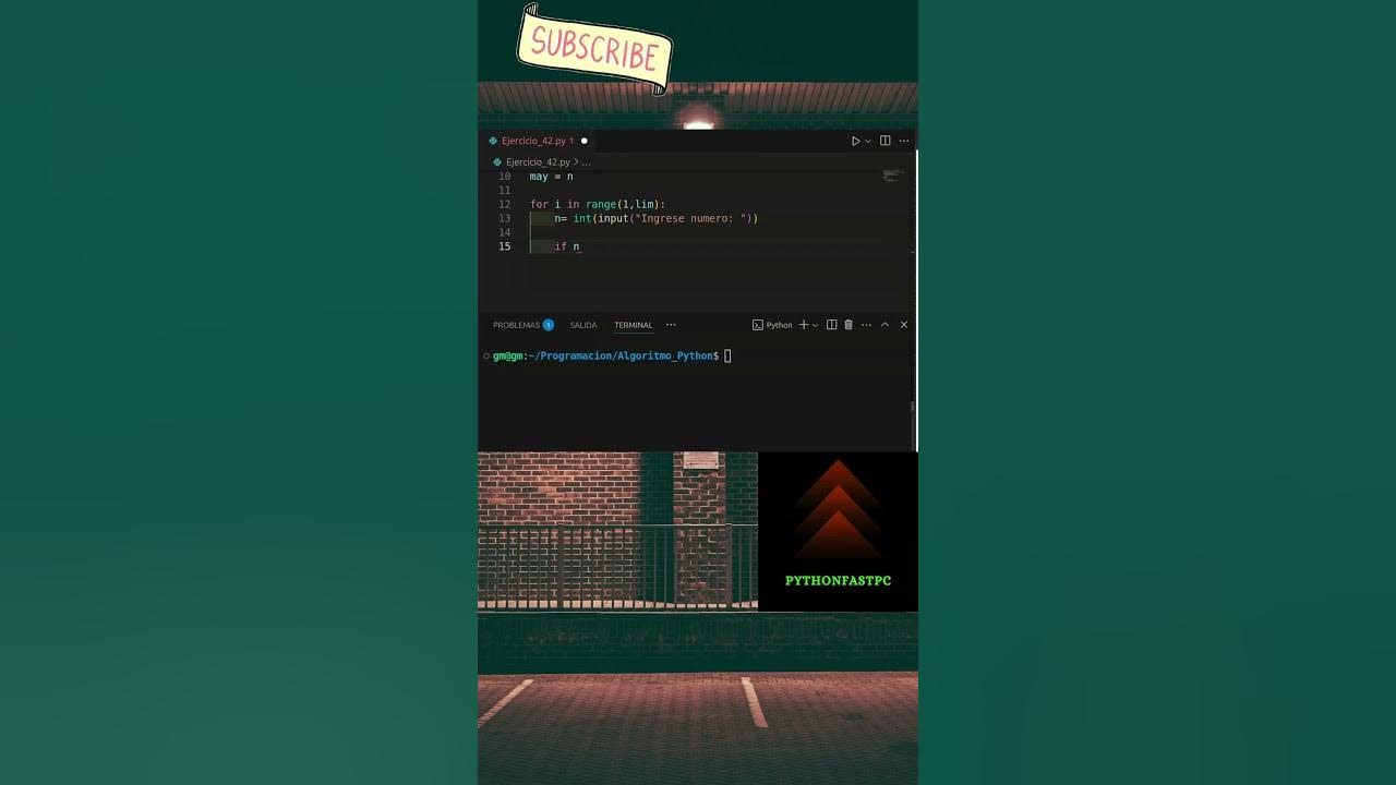 PYTHON ALGORITMO 42--42 #python #pythontutorial #desarrolloweb - YouTube