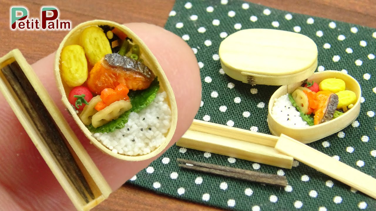 DIY How to make Miniature Japanese Bento (Lunch box) Tutorial - Petit ...