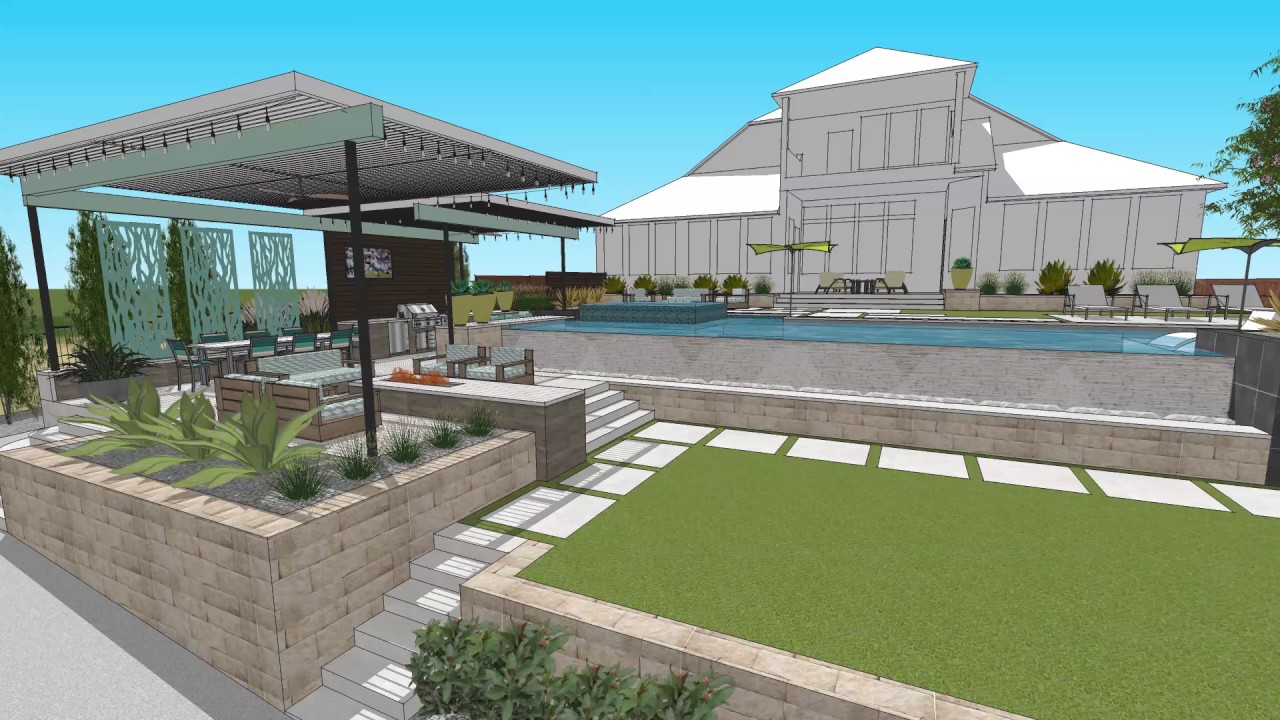 Rowlett Waters Edge Modern Lakeside Swimming Pool & Outdoor Living ...