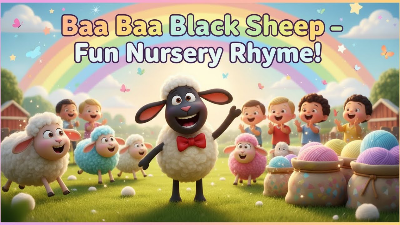 Baa Baa Black Sheep | Fun Animated Nursery Rhyme for Kids & Toddlers ...