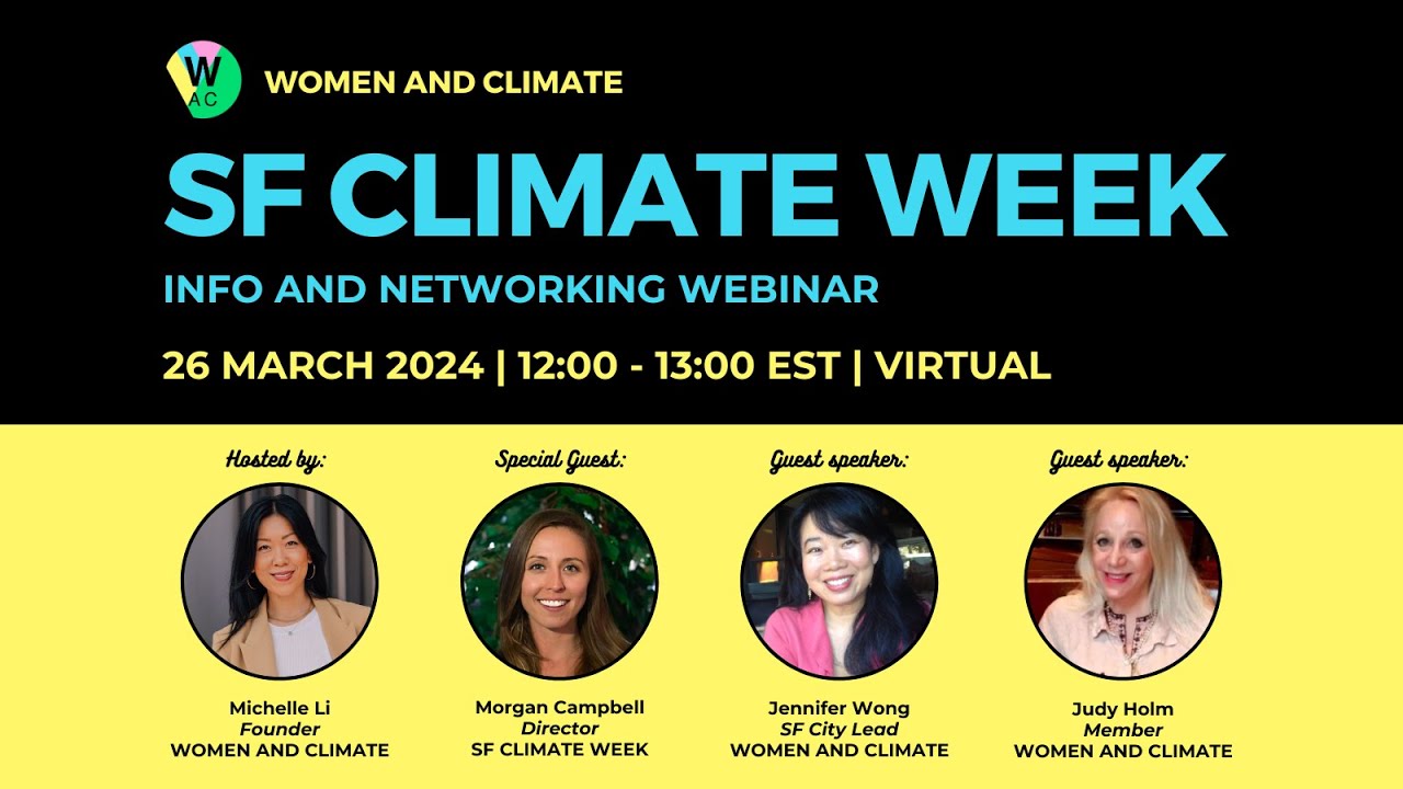 Women and Climate SF Climate Week Networking Webinar - YouTube