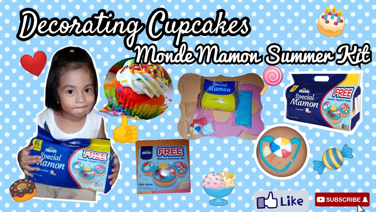 Decorating Cupcakes | Monde Mamon Summer Kit | Kiel Ortua Vlogs - YouTube