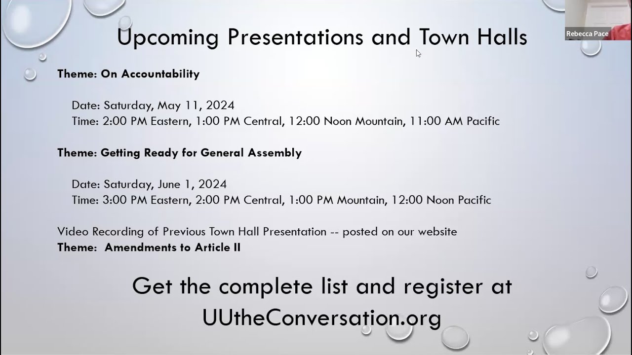 UU the Conversation April 24, 2024 24 Town Hall Meeting. - YouTube
