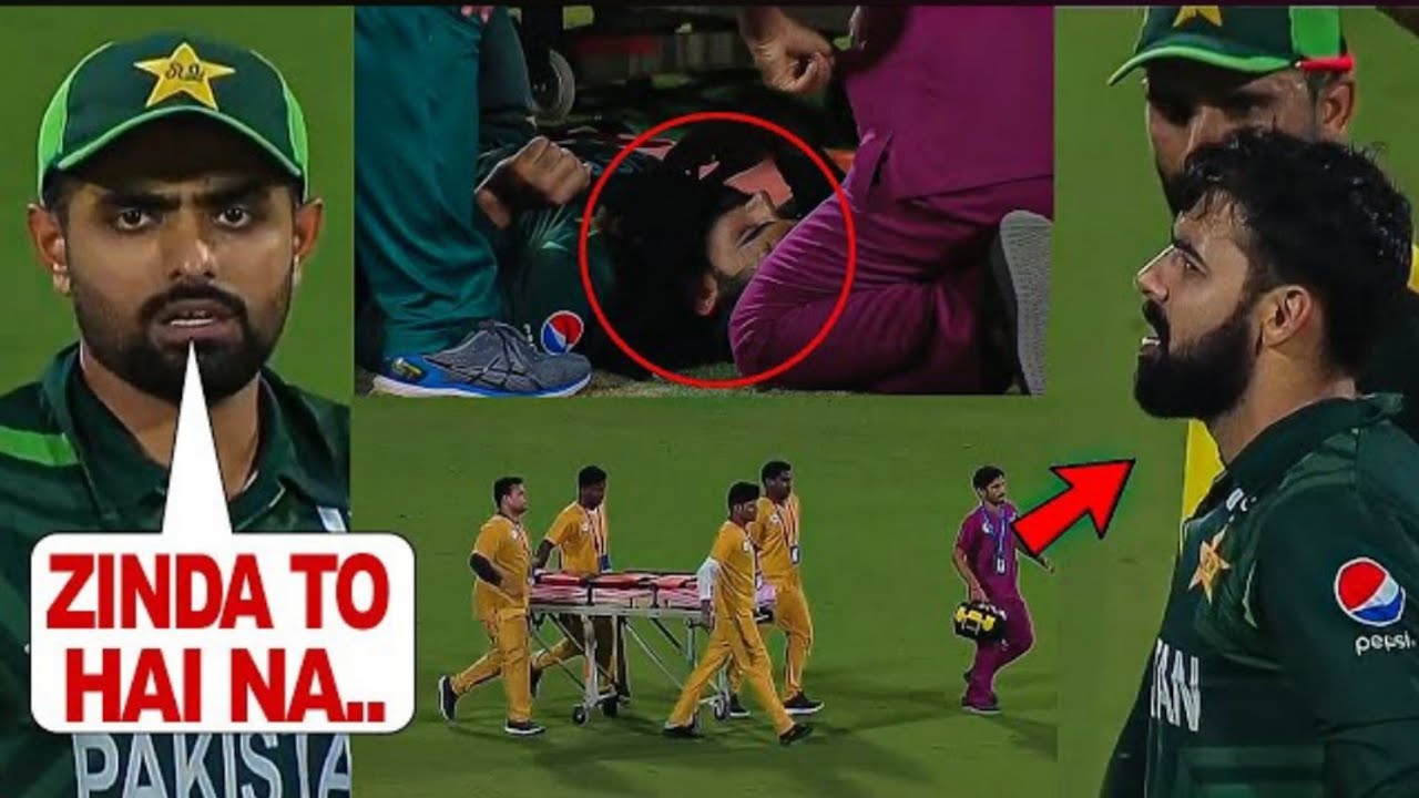 Watch Babar Azam Shocked when Shadab khan badly injured during pakistan ...