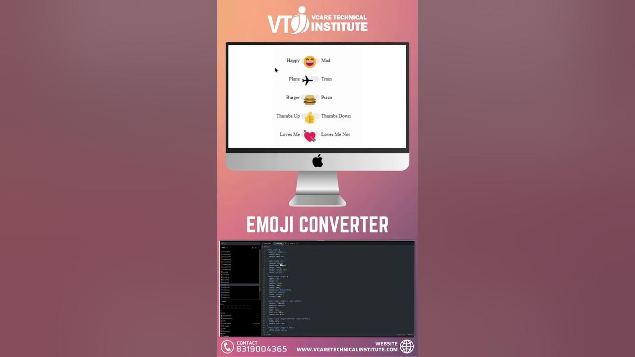 Emoji converter With HTML, CSS & JS - YouTube