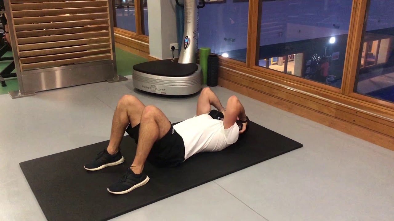 Floor Crunches Weighted DB - YouTube
