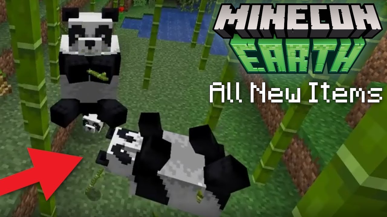 Minecon Earth - ALL NEW MOBS AND ITEMS [ PANDAS ! ] MCPE / PS4 / Xbox ...