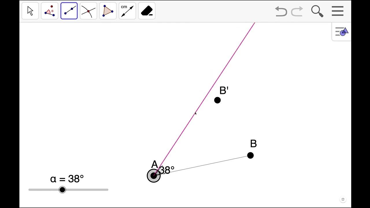 How to Construct an Angle with Given Size in GeoGebra - YouTube