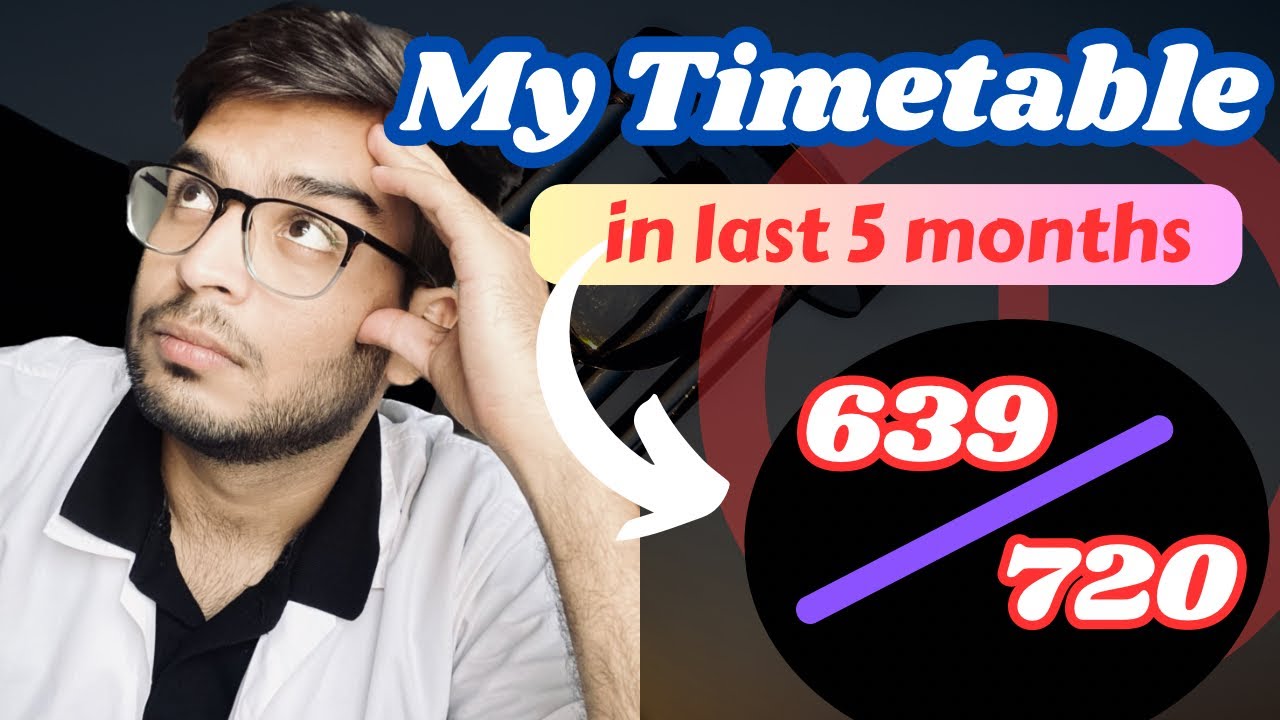 My Timetable in last 5 month for NEET prep#neet #neetstrategy #study # ...