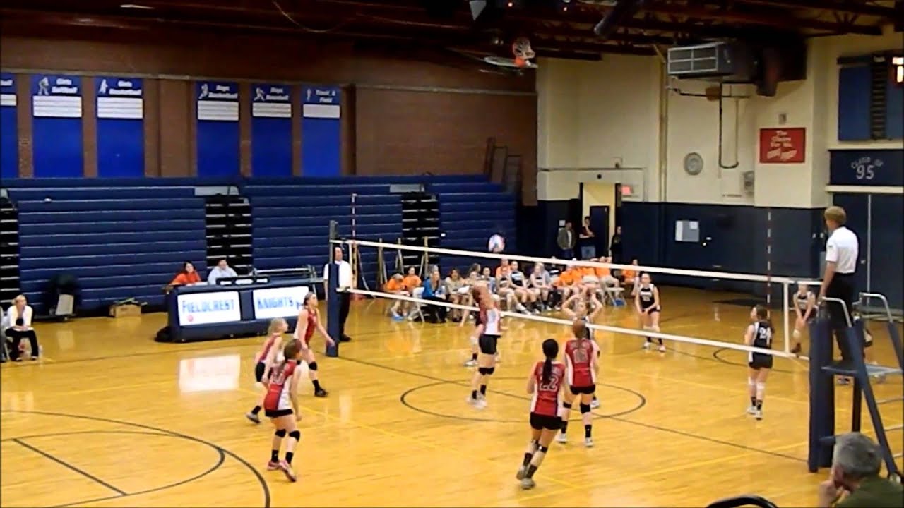 8th grade Volleyball game against Fieldcrest - YouTube