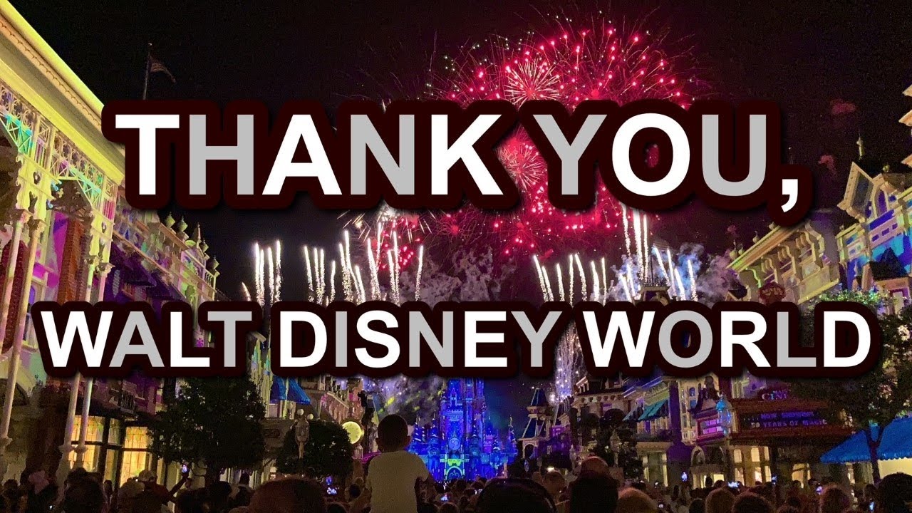 A very heartfelt Thank You to Walt Disney World | Walt Disney is now a ...