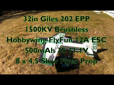 GILES 202 epp 32in 3D RC Plane valuehobby dot com - YouTube