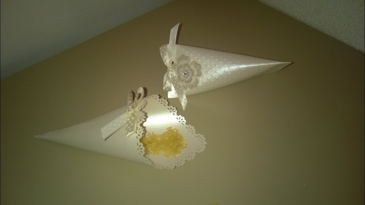 TUTORIAL CONI PORTA RISO - WEDDING: RICE CONES - YouTube
