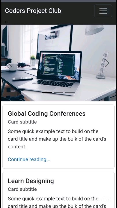 CodersProjectClub using Bootstrap #coding #bootstrap #project #programming #viralcode #project ...