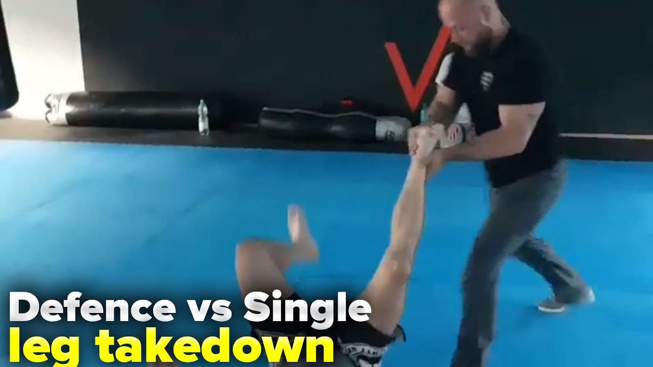 Defence vs single leg takedown - YouTube