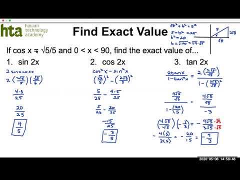 11.4 - Double & Half Angle Identities (Precalculus) - YouTube