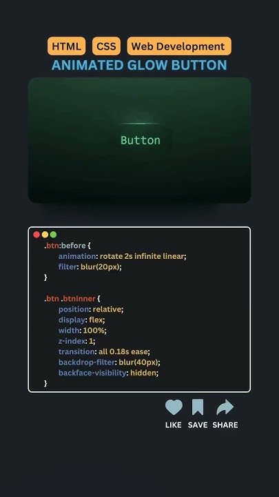 Animated Glow Button In Css Csstricks Coderslife Webdesign Python Codinghacks Htmlcss
