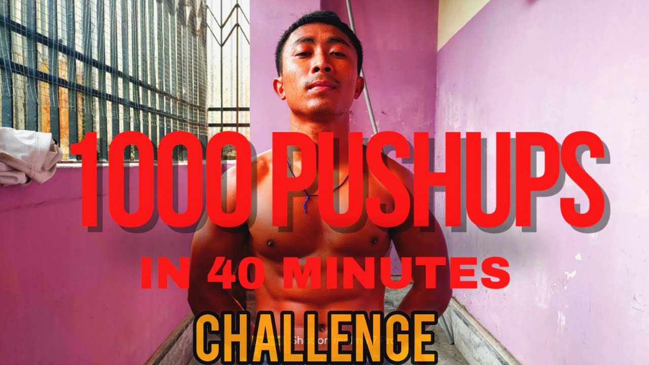 1000 PUSHUPS IN 40 MINUTES CHALLENGE #1000pushups - YouTube
