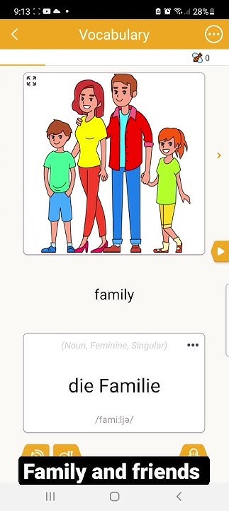 Learn German for begginers ( family and friends; Familie und Freunde ...