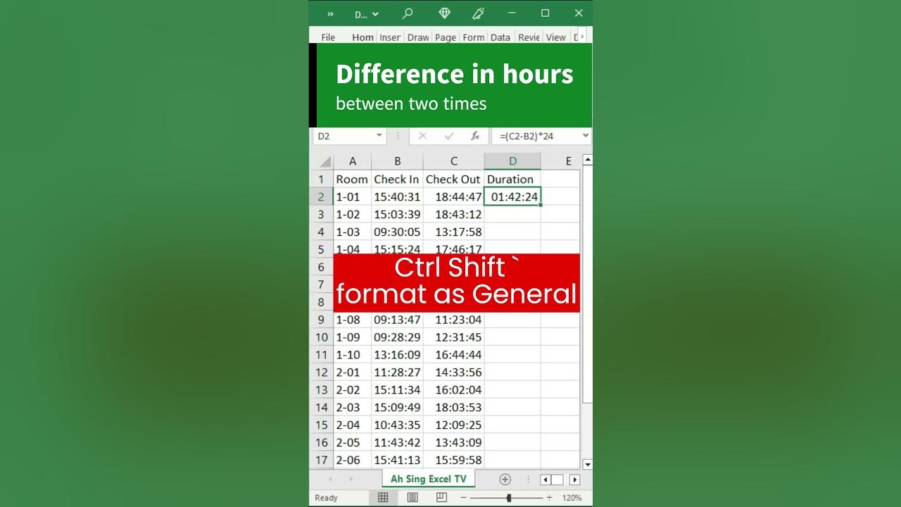 Difference In Hours Between Two Times In Excel YouTube difference-in-hours-between-two-times-in-excel-youtube