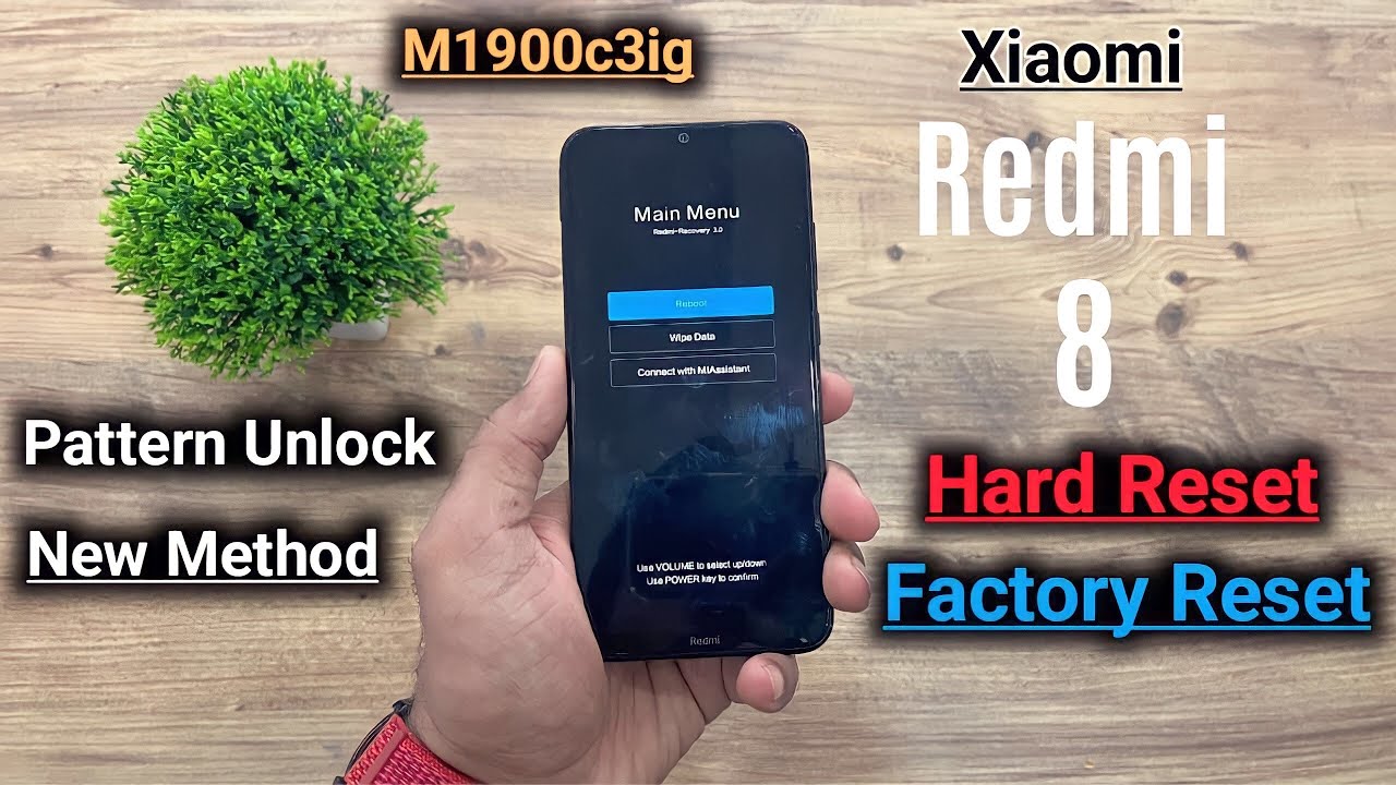 How To Hard Reset Redmi 8 | Xiaomi Redmi 8 Factory Reset / Pattern ...