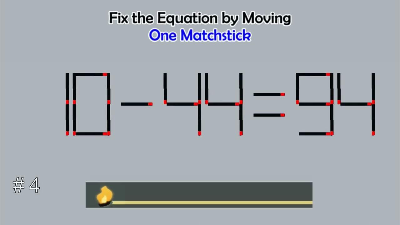 Matchstick Studio (2-digits) #86 | Fix the math equation by moving one ...