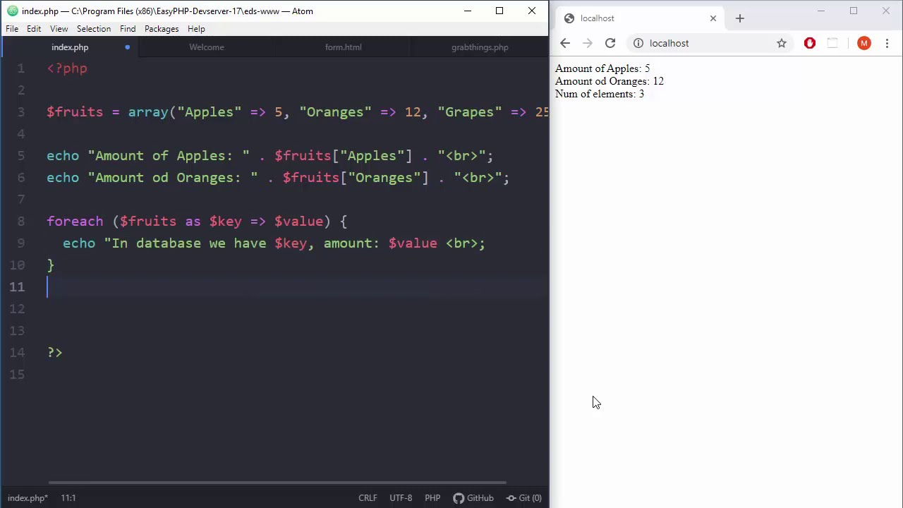 Php Tutorial 20 Associative Arrays In Php Youtube