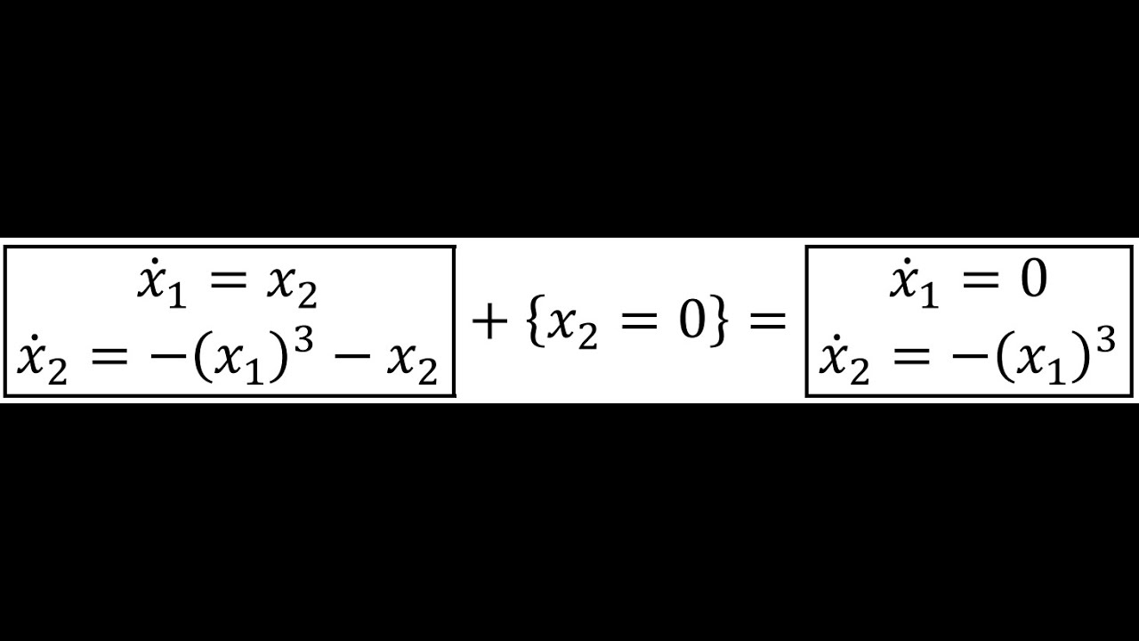 LaSalle's invariant set theorem to prove Asymptotical Stability - YouTube