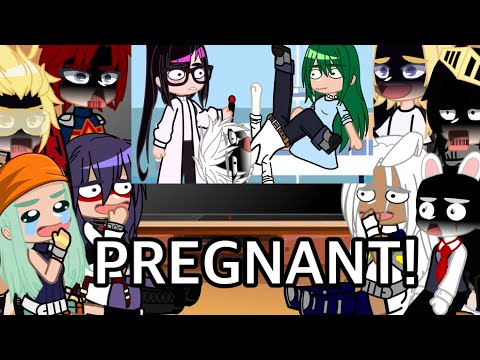 Pro heroes, LOV and Deku react to “ PREGNANT!” || mha/bnha || Gacha Club/Life || My AU ||