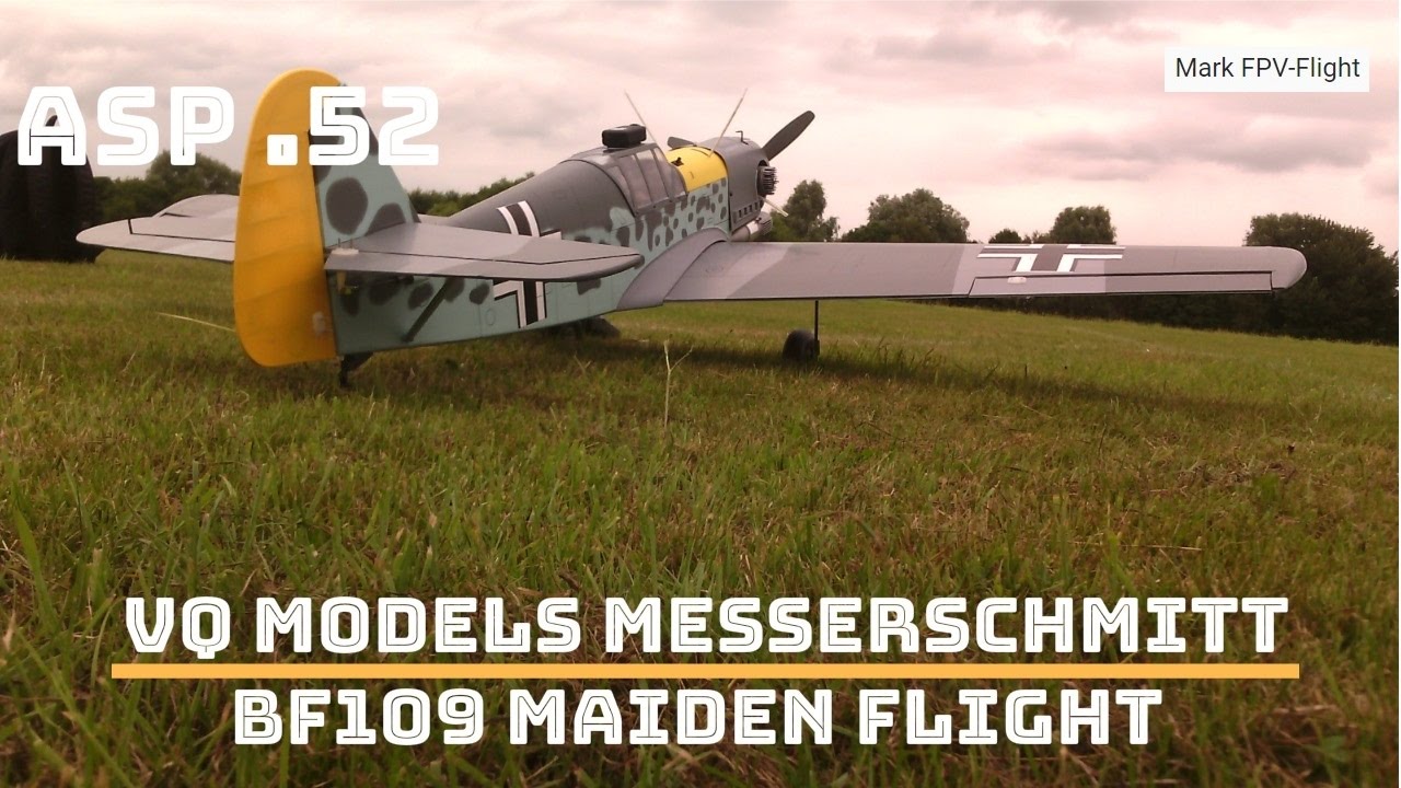 HobbyKing VQ Models Messerschmitt BF109 Maiden .52 ASP - YouTube