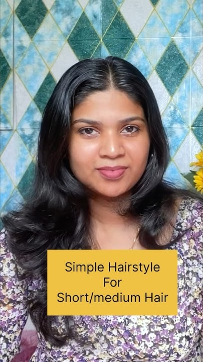 Simple hairstyle for short/medium hair #youtubeshorts - YouTube