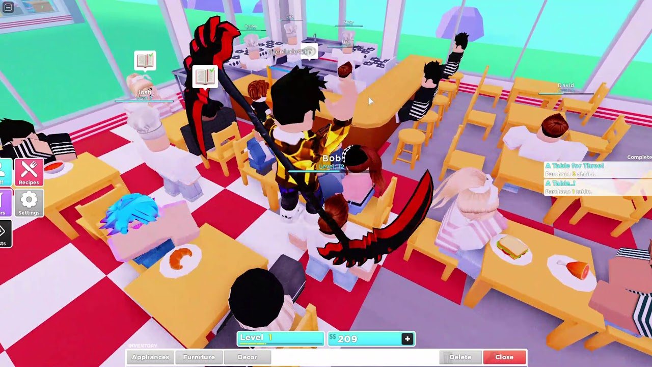 roblox bots go crazy in my restaraunt - YouTube